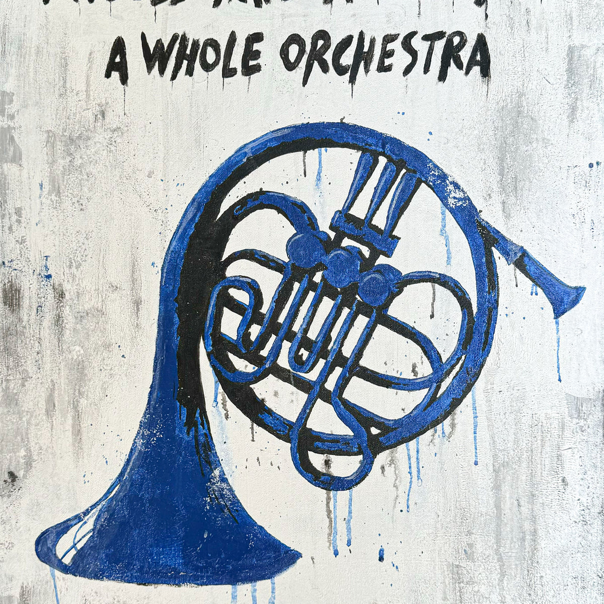 "Blue French Horn" Poster - 30x40, 50x70, 70x100 - Merchsweden