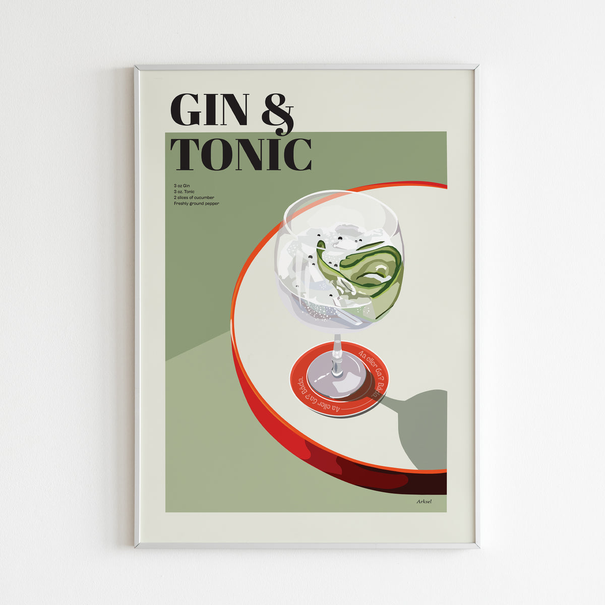 Gin & Tonic Poster - 50x70 - Merchsweden