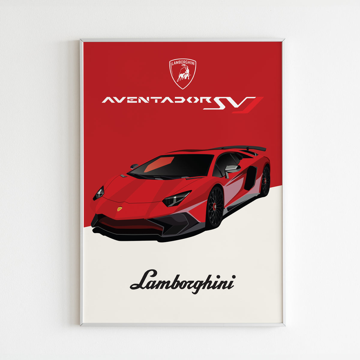 Lamborghini Aventador SVJ Poster - 30x40, 50x70, 70x100 - Merchsweden