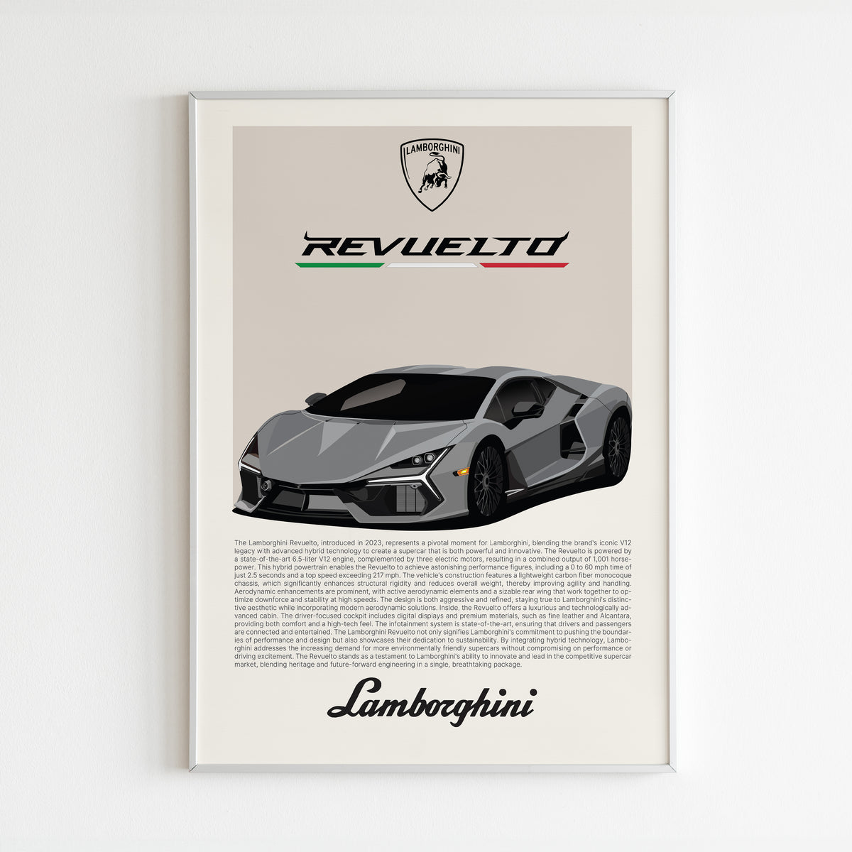 "Lamborghini Revuelto" Poster - 30x40, 50x70, 70x100 - Merchsweden