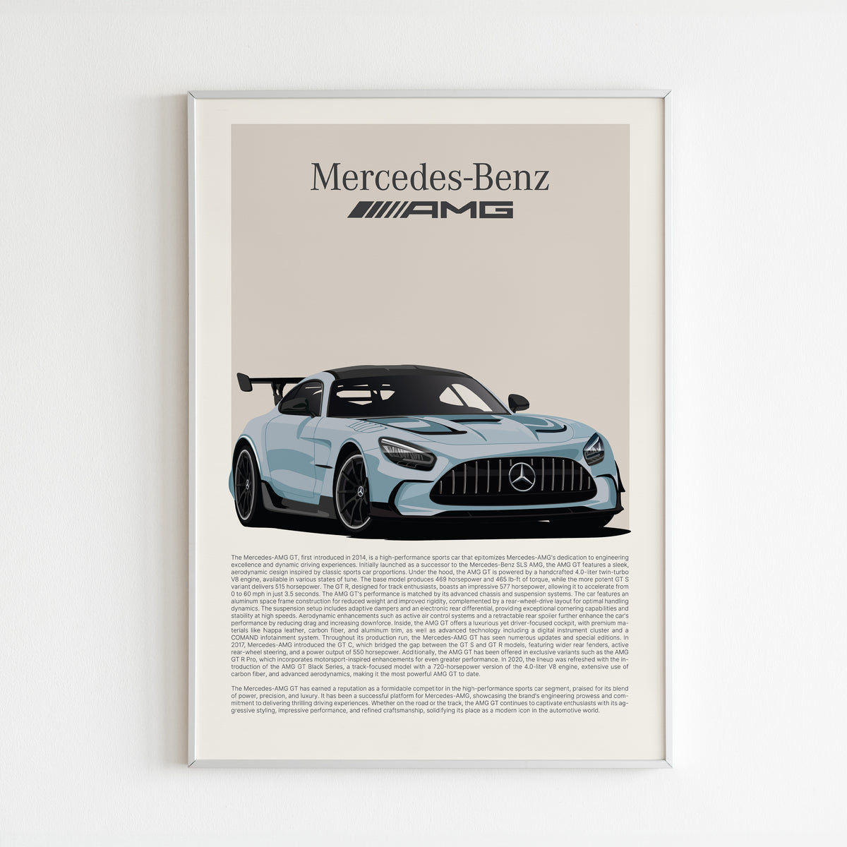 "Mercedes AMG GT" Poster - 30x40, 50x70, 70x100 - Merchsweden