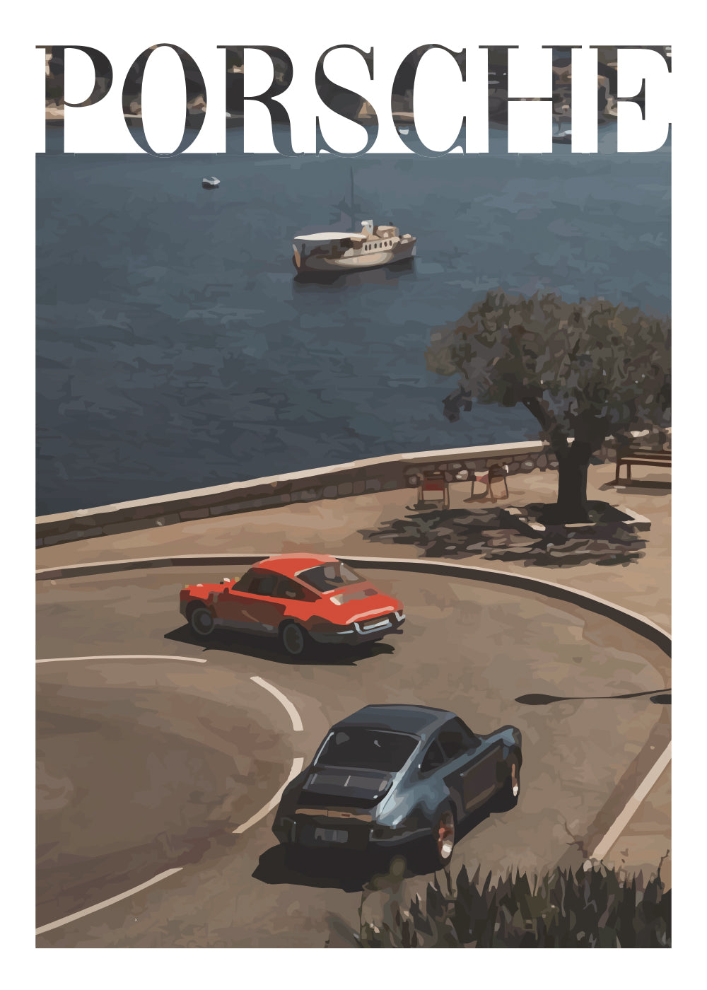 "Porsche No.3" Poster - 30x40, 50x70, 70x100 - Merchsweden