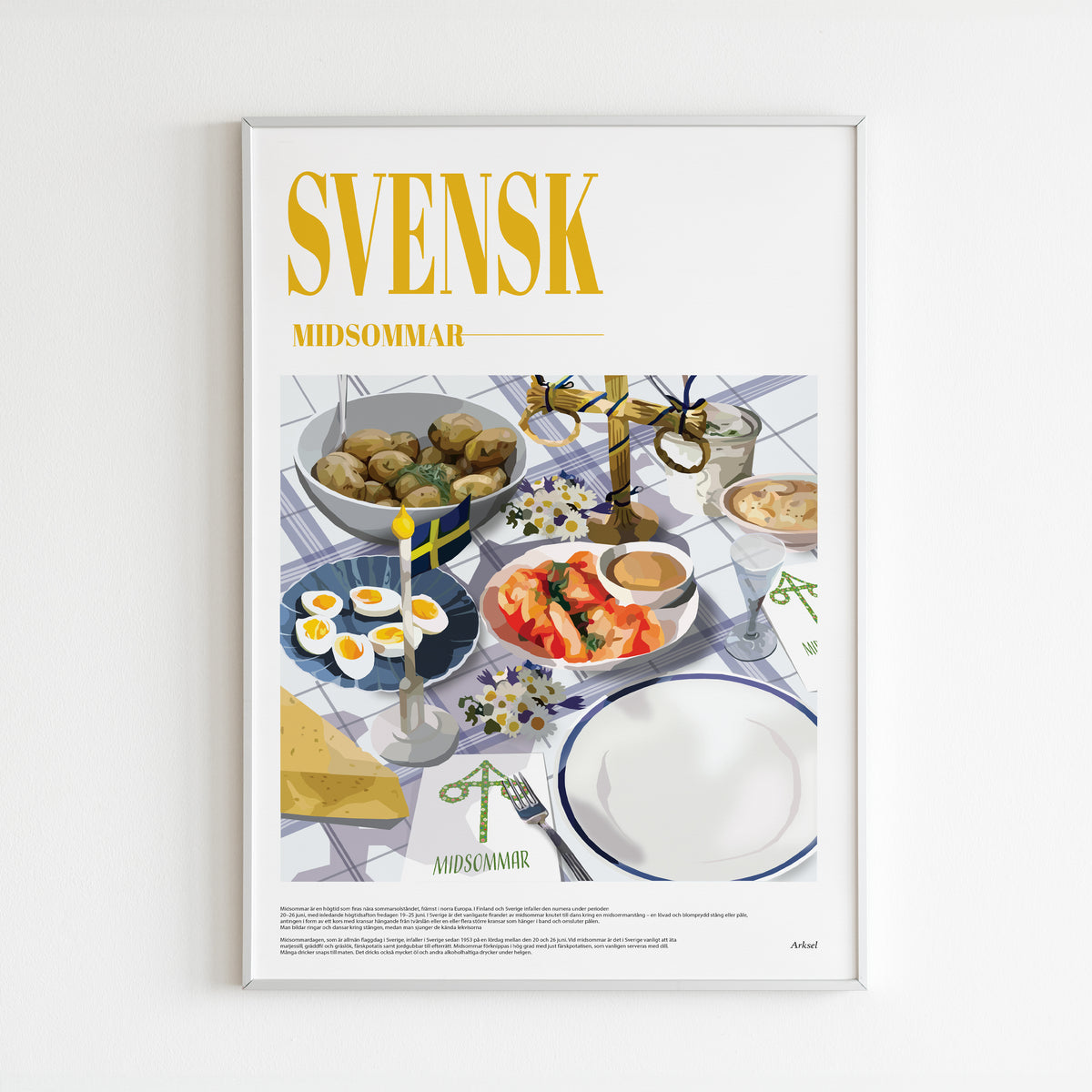 Svensk Midsommar Poster - 50x70 - Merchsweden