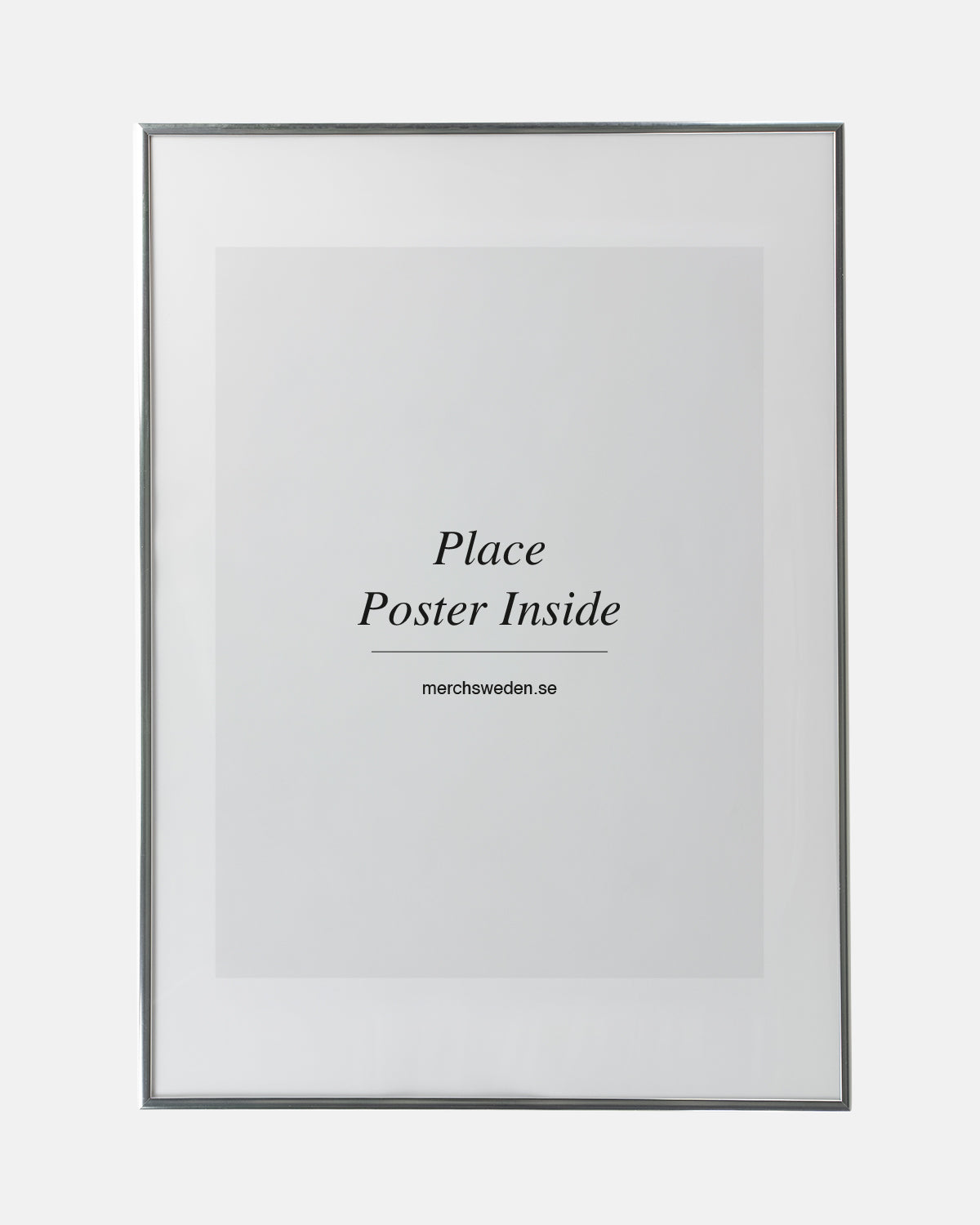 Silver aluminiumram 50×70 cm – elegant ram för posters | Merchsweden