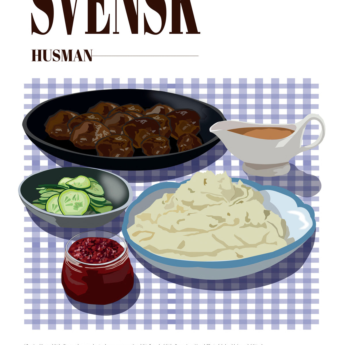 Svensk Husman Poster - 50x70 - Merchsweden