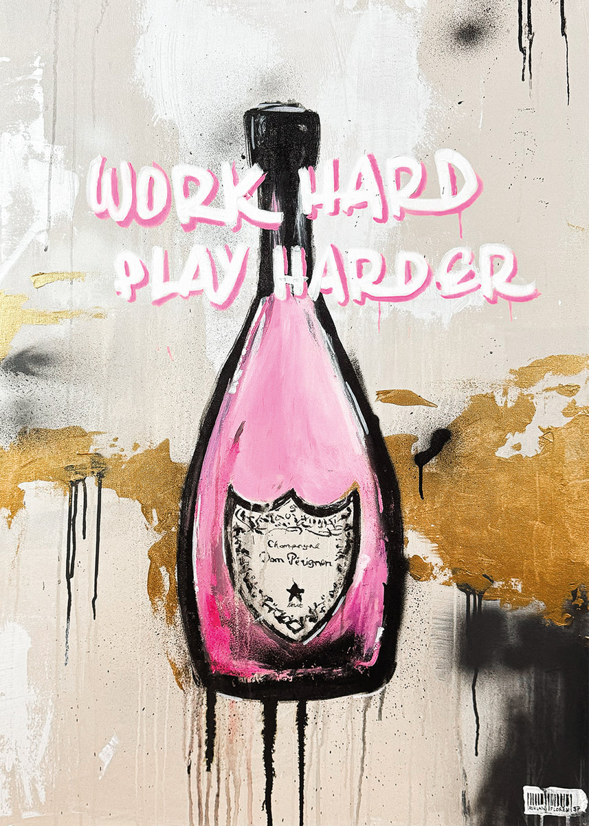 "Work Hard, Play Hard" Poster - 30x40, 50x70, 70x100 - Merchsweden